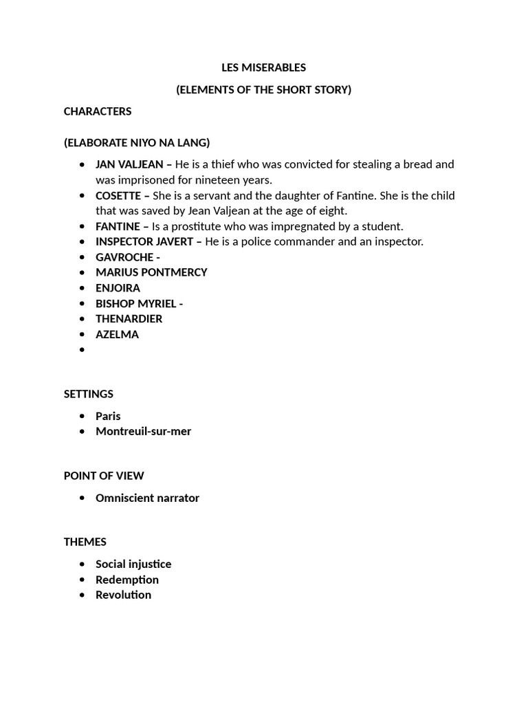 Les Miserables | PDF