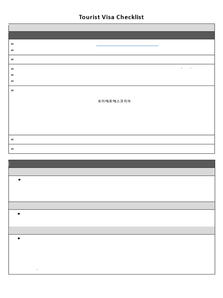 tourist-visa-checklist- | PDF | Travel Visa | Passport