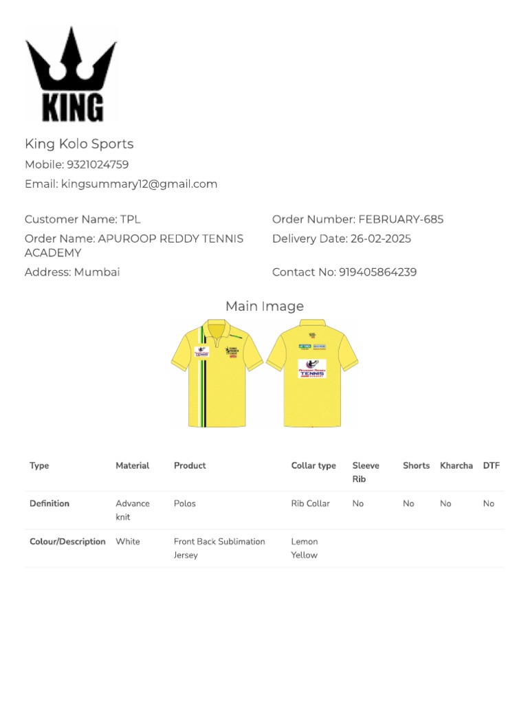 APUROOP REDDY TENNIS ACADEMY Feb-685 | PDF