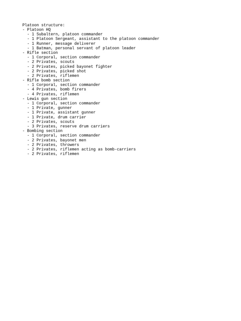 Platoon Structure | PDF