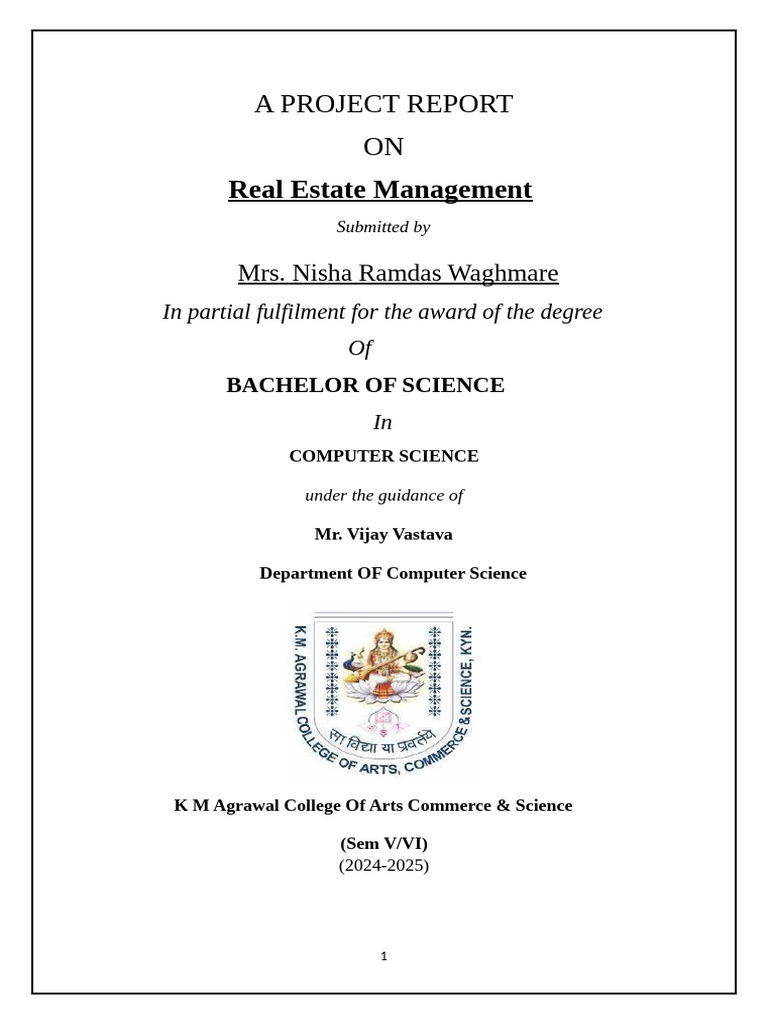 Nisha (1) | PDF | Software Development Process | Property Management