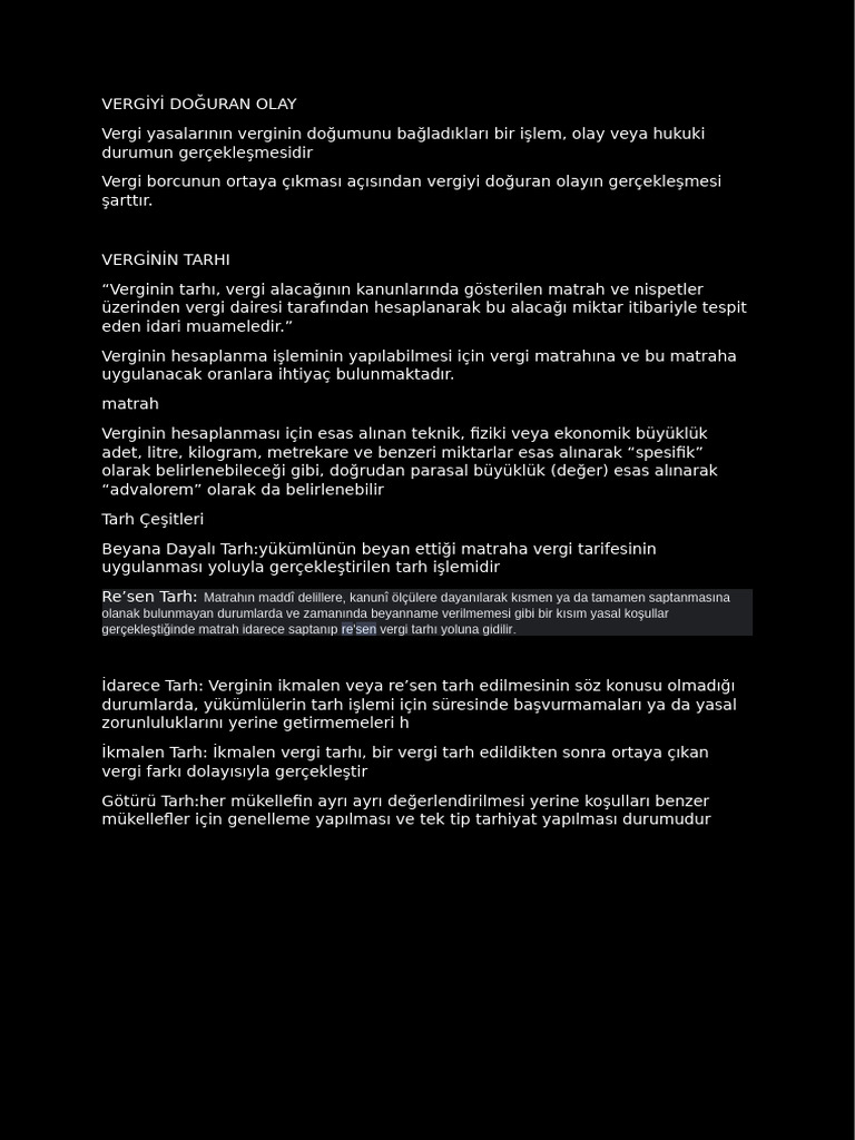 Vergi̇yi̇ Doğuran Olay | PDF