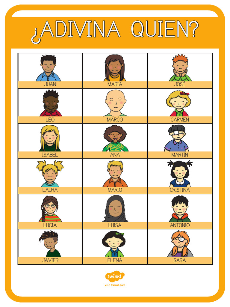 Adivina Quien Juego de Mesa Spanish Espantildeol Ver 1 | PDF