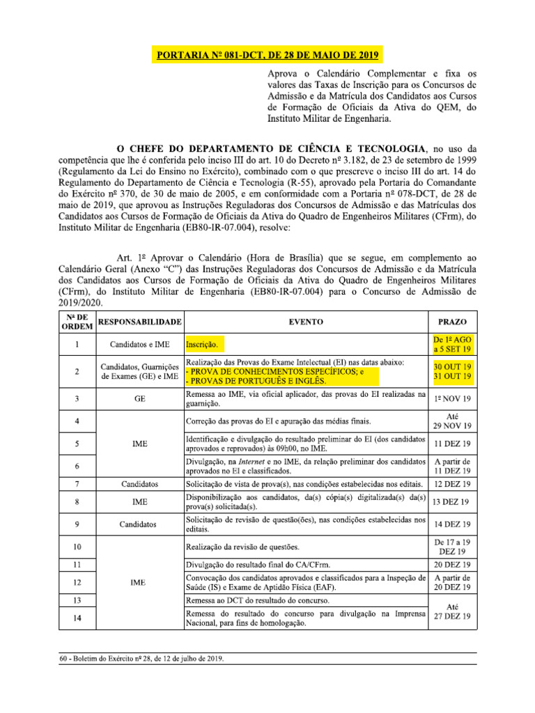 BE28 Cal Complementar CFRM 2019 20 | PDF