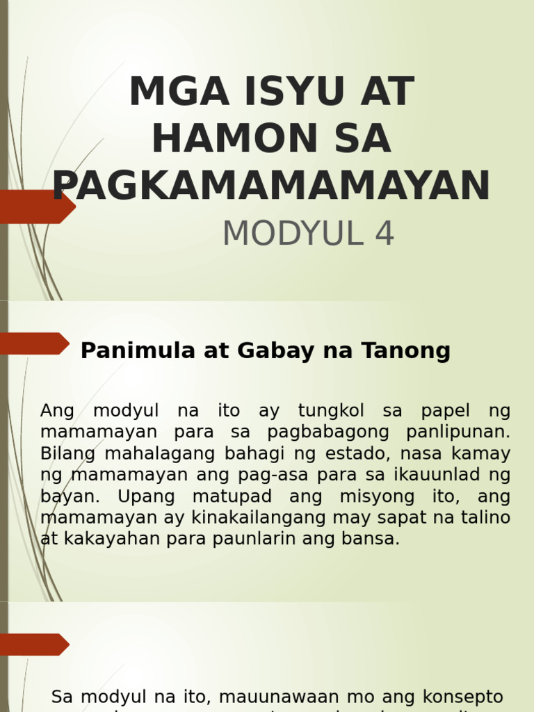 Modyul 4 Aralin 1 | PDF