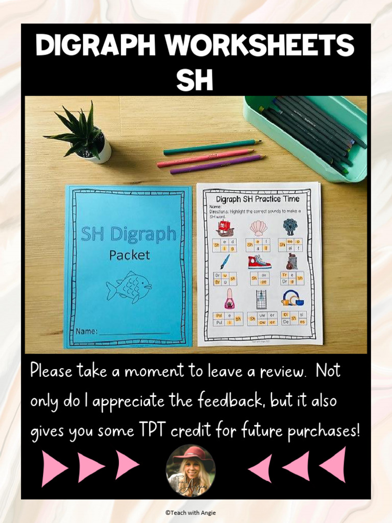 Digraph Worksheets SH | PDF