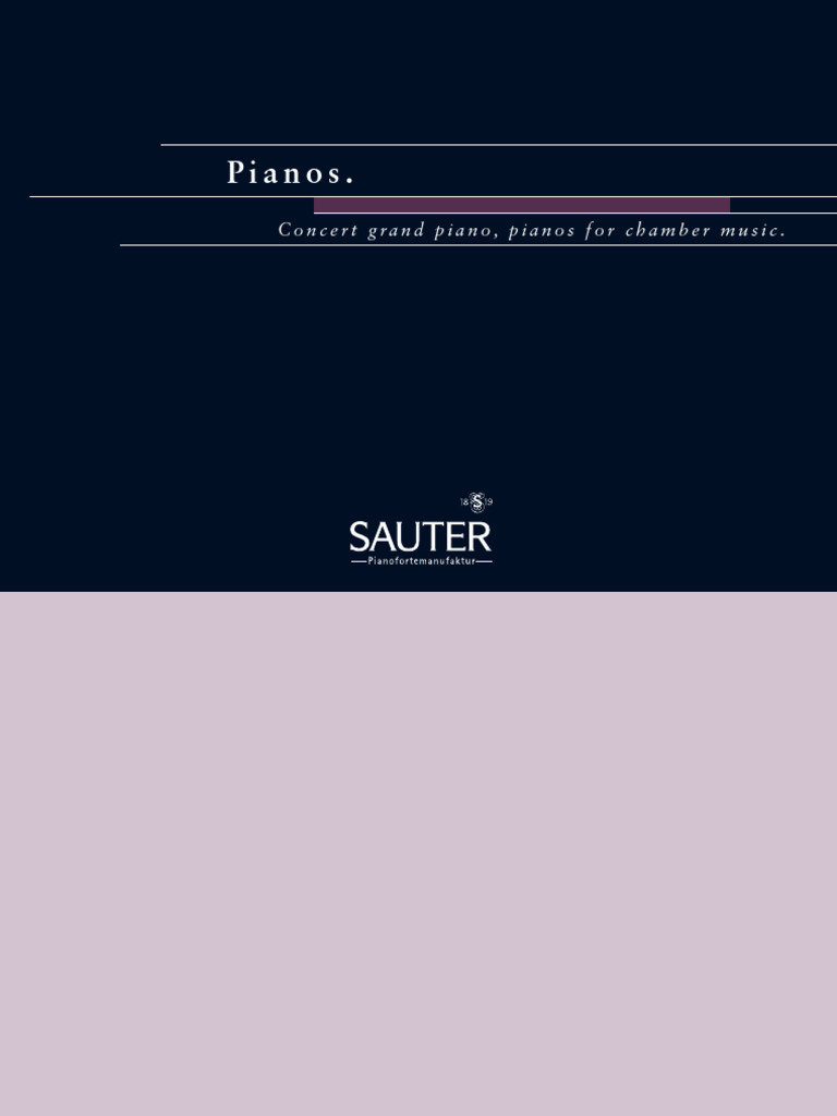 Sauter_Brochure_grand_pianos 2025 | PDF | Piano | String Instruments