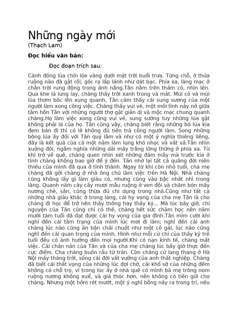 NH NG Ngày M I (TH CH Lam) | PDF