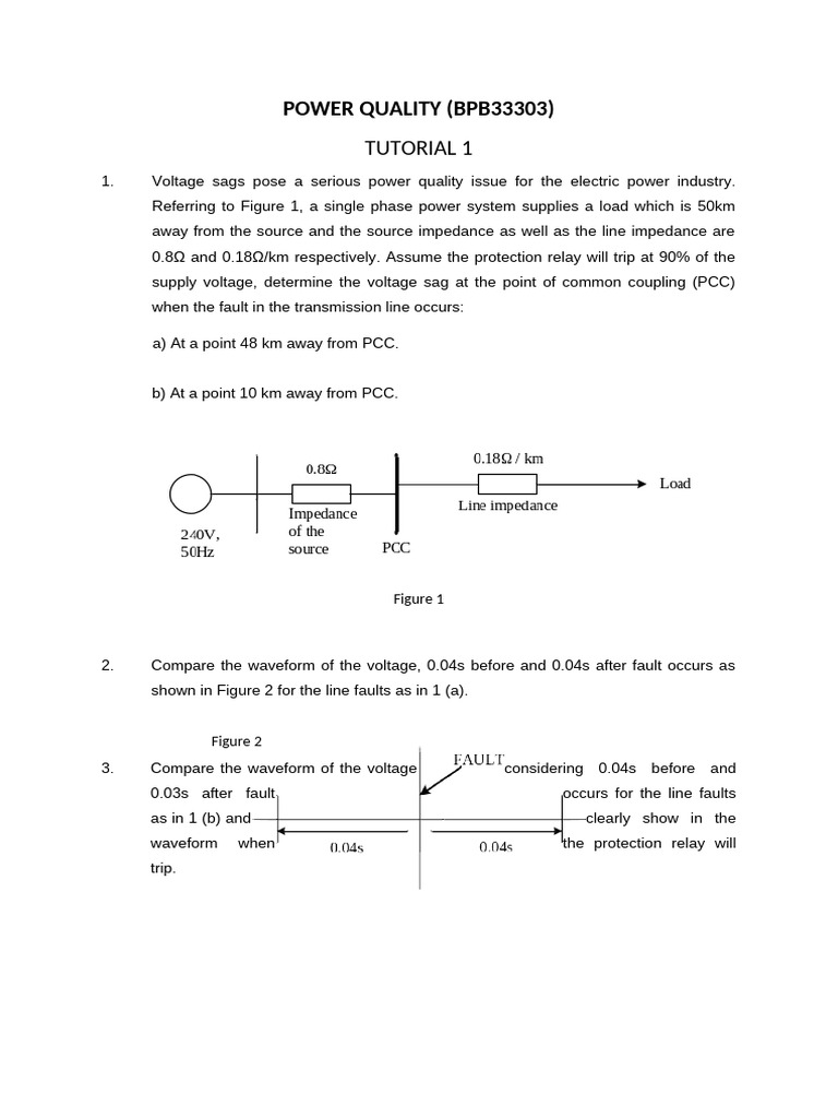 PQ Tutorial - Chapter 2 - Voltage Sag_UPDATED | PDF