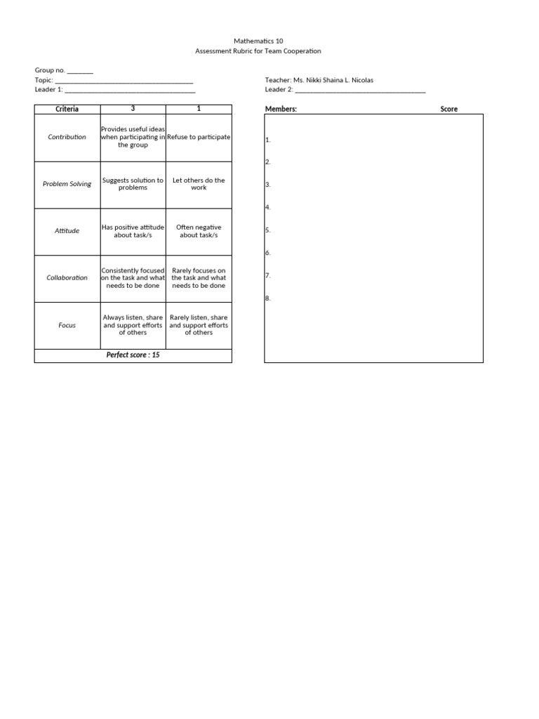 4th Rubrics For Group REporting 2 | PDF | Intelligence | Cognitive Science