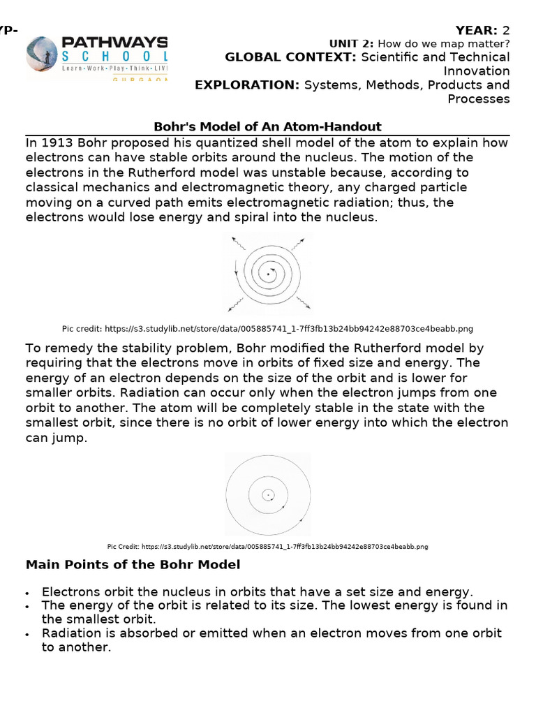 Bohr's Model | PDF | Periodic Table | Ion