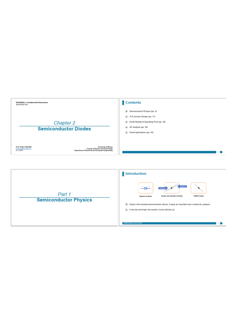 打开"02. Semiconductor Diodes" 2 | PDF | Rectifier | P–N Junction