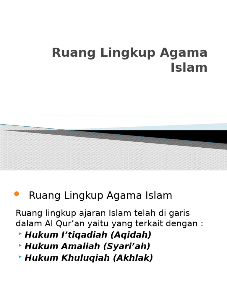 03 Ruang Lingkup Agama Islam | PDF