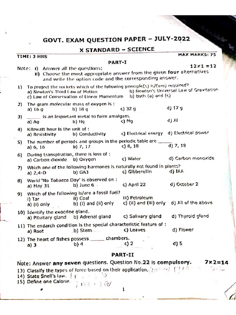 Science Deiva Question Bank | PDF
