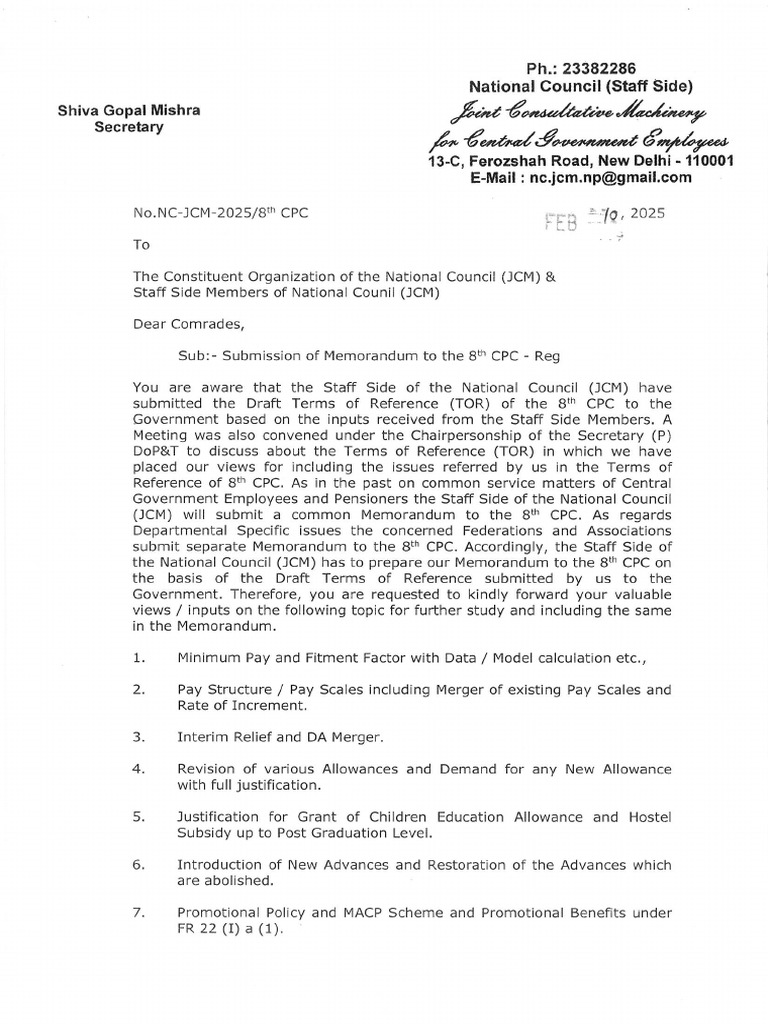 NC JCM Letter To Members NC JCM | PDF