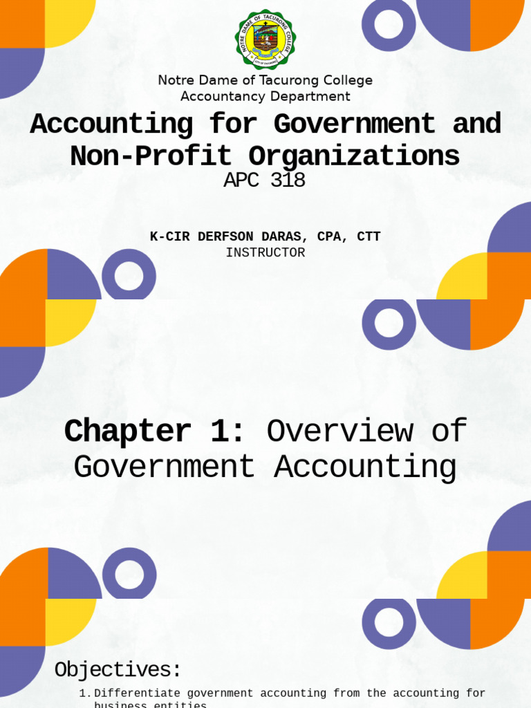 Chapter 1 Overview of Government Accounting | PDF | Lease | Equity ...