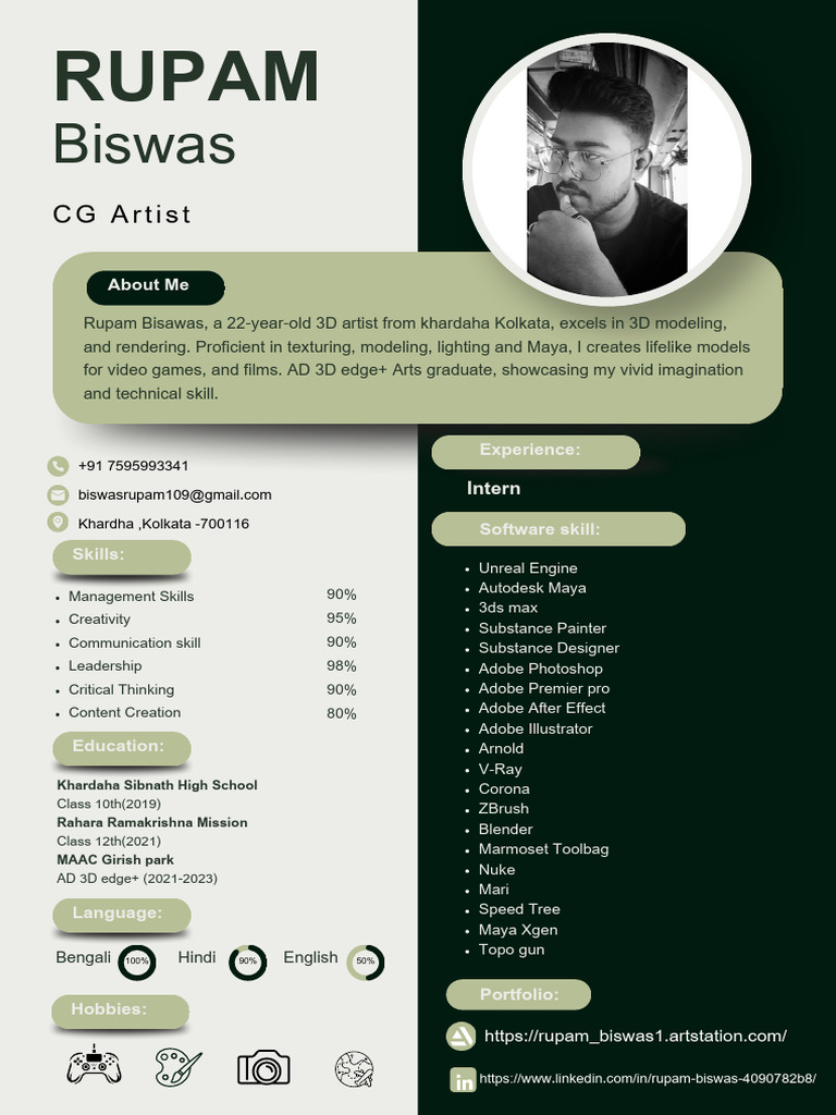 3D Artist Portfolio: Rupam Biswas | PDF