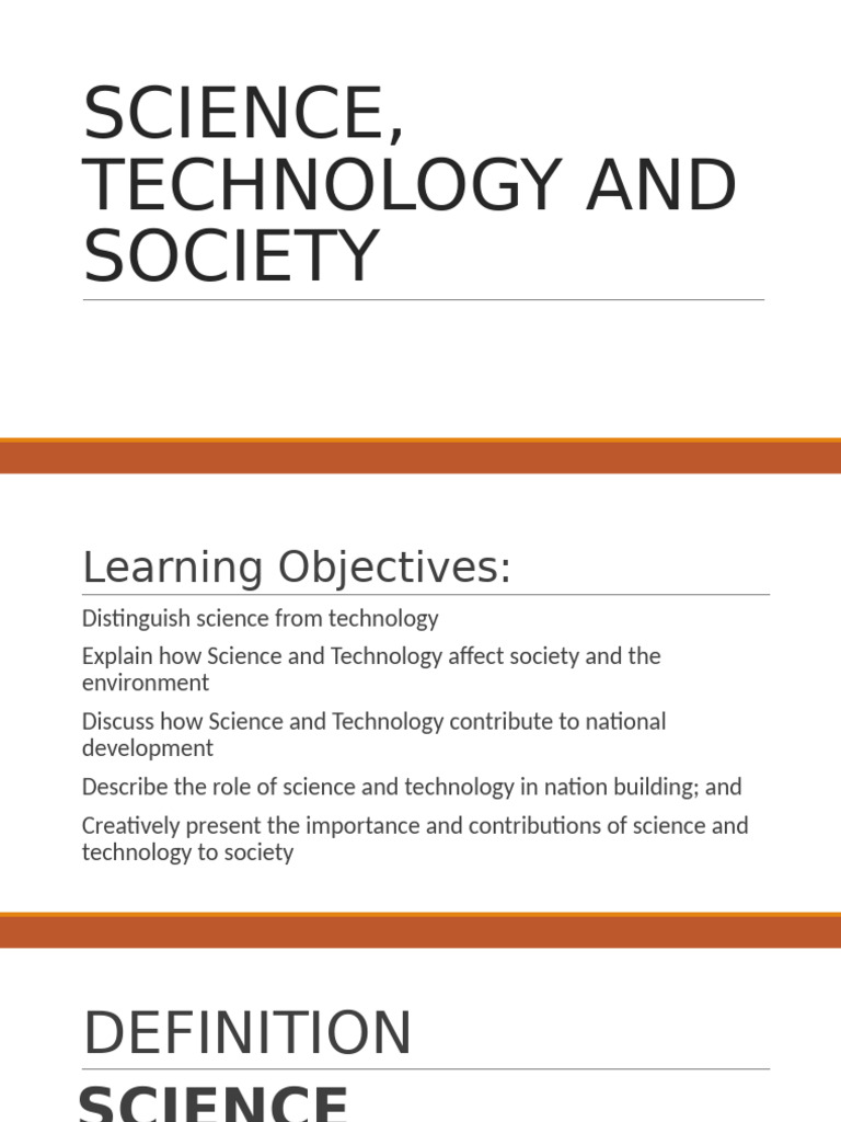 Science and Technology's Role in Society | PDF | Science | Agriculture