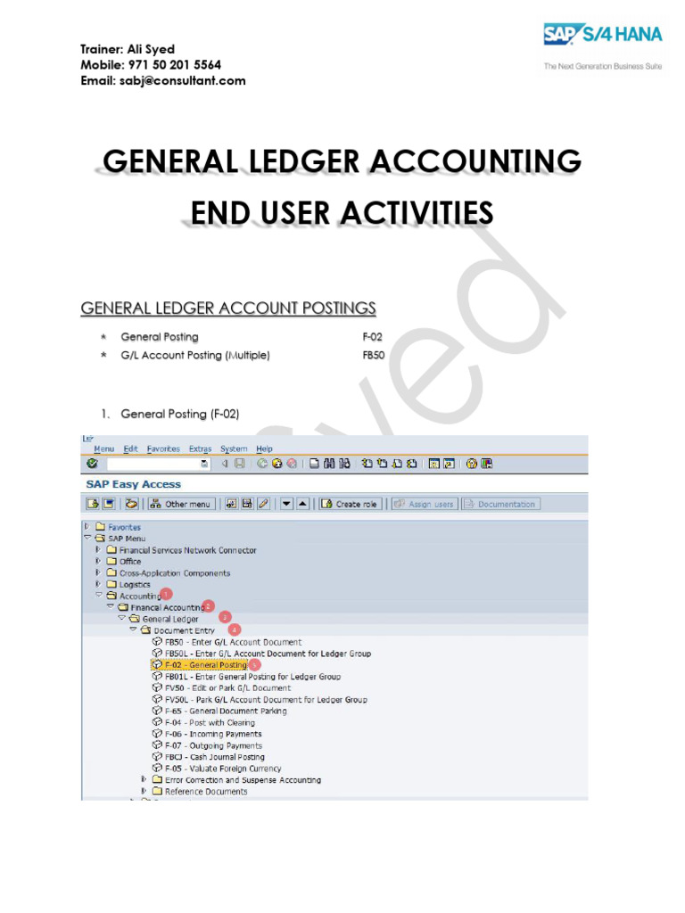 General Ledger Accounting End User Activities | PDF | Computing | Software
