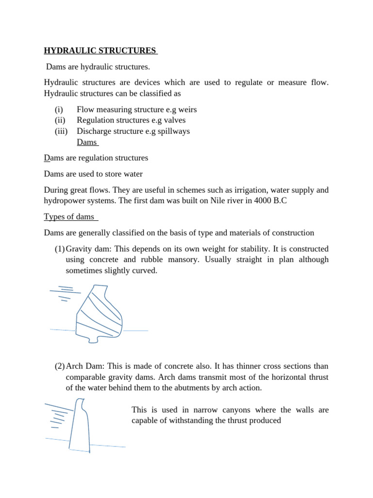 Hydraulic Structures-1 | PDF | Dam | Spillway