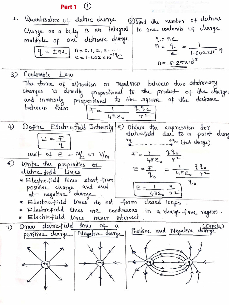 Xii Physics Quick Revision Notes | PDF