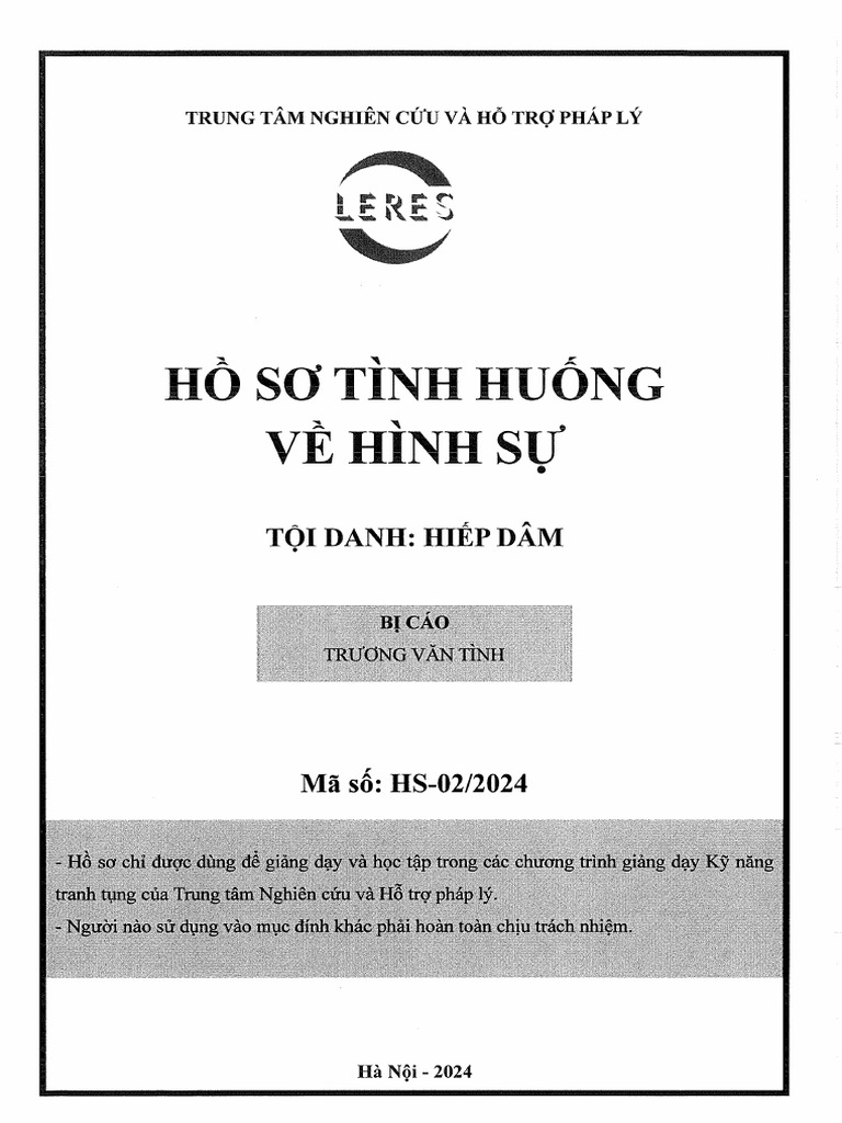 63 Ho So Vu An Hiep Dam - Truong Van Tinh | PDF
