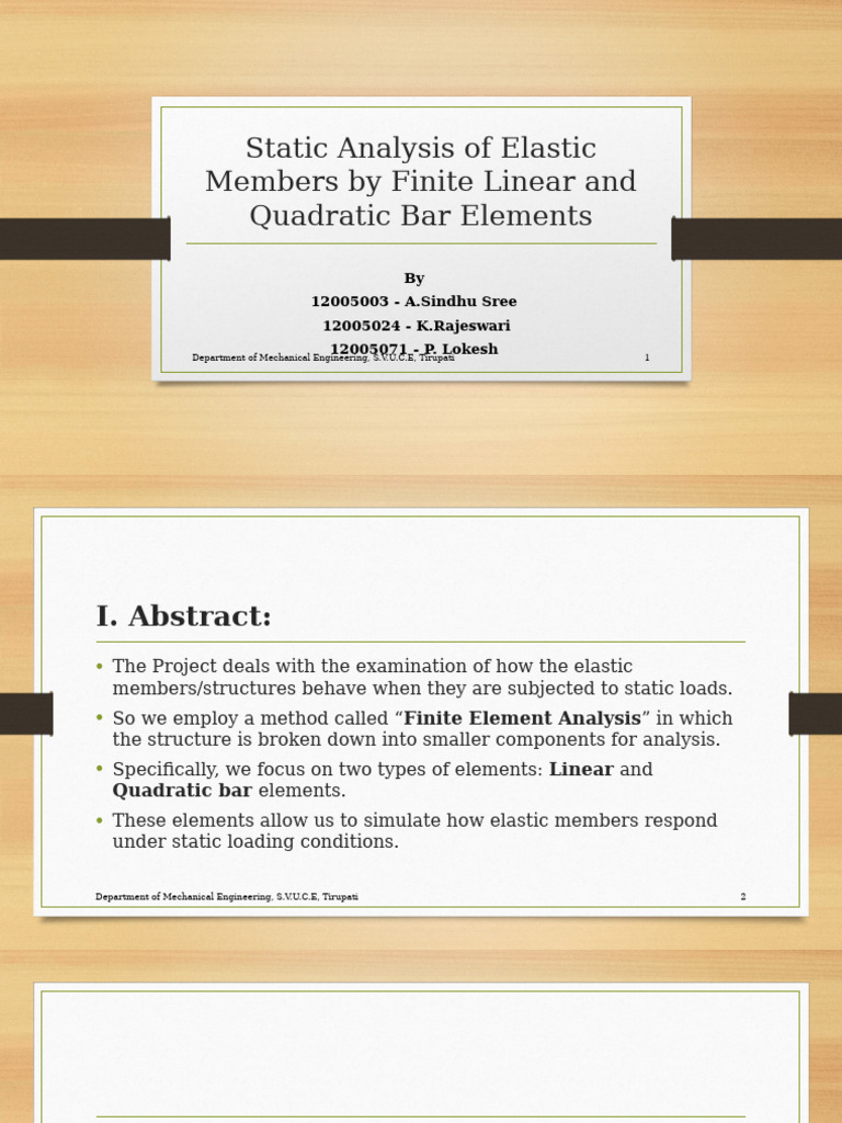 Static Analysis of Elastic Members by Finite Linear | PDF | Finite ...