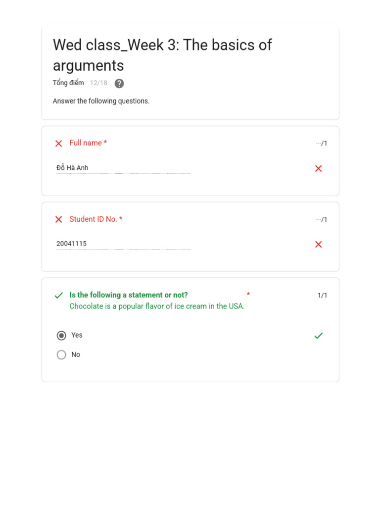 Wed Class - Week 3 - The Basics of Arguments | PDF | Argument