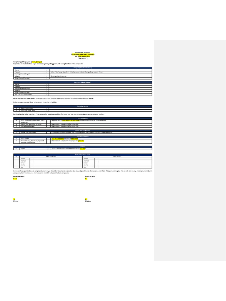 Draft Baku SPK Jual-Beli Fix 26.09.2024 | PDF