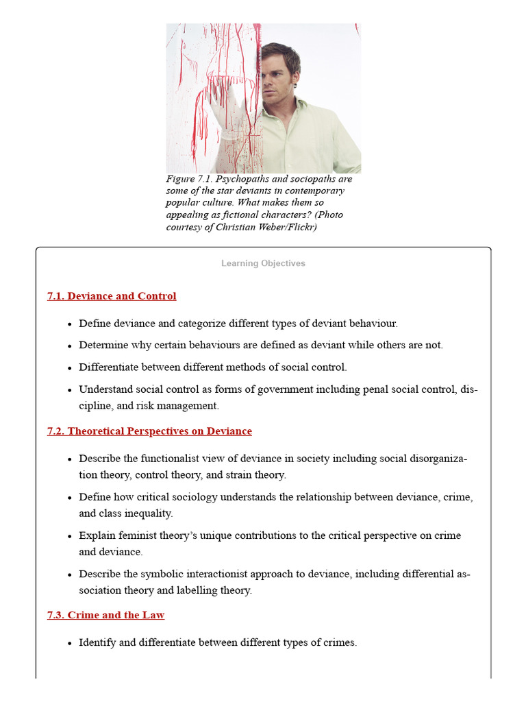 Chapter 7. Deviance, Crime, and Social Control - Introduction To ...