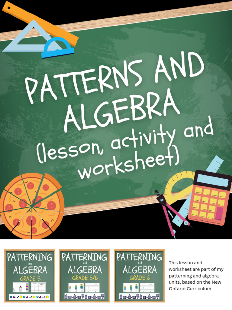 This Lesson and Worksheet Are Part of My Patterning and Algebra Units ...