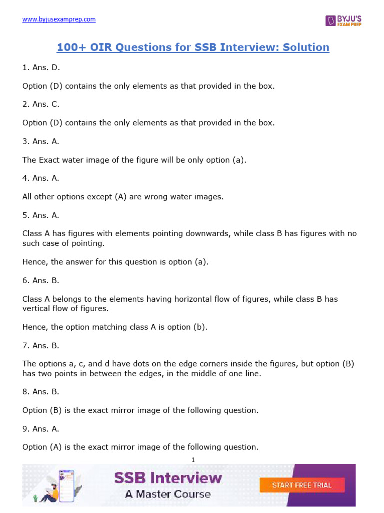 100 Oir SSB Interview Solutions 35 | PDF | Triangle