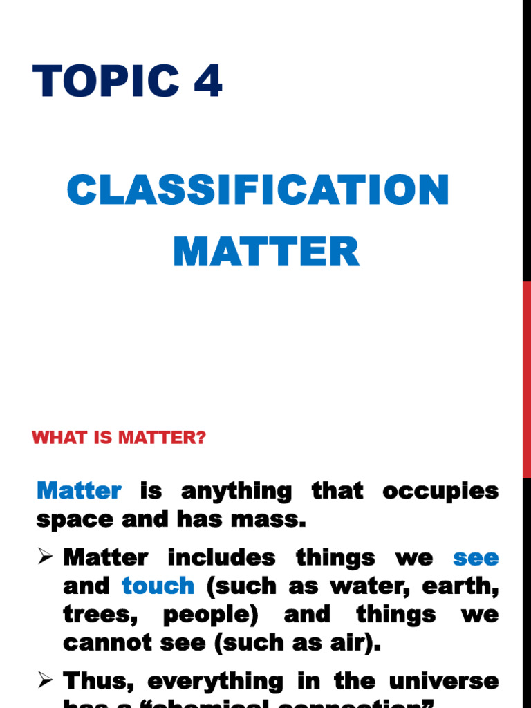Classification of Matter Explained | PDF