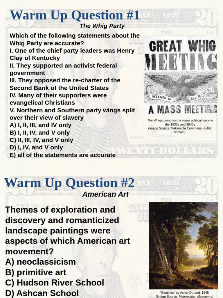 CH 13 Van Buren, Harrison, & Rise of The Whigs | PDF | Whig Party ...