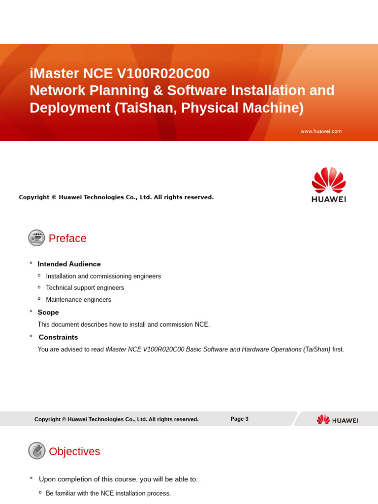 IMaster NCE V100R020C00 Network Planning & Software Installation and ...