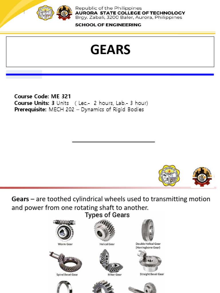 Gears | PDF | Gear | Mechanical Engineering