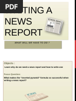 Newspaper Report Writing Structure | PDF