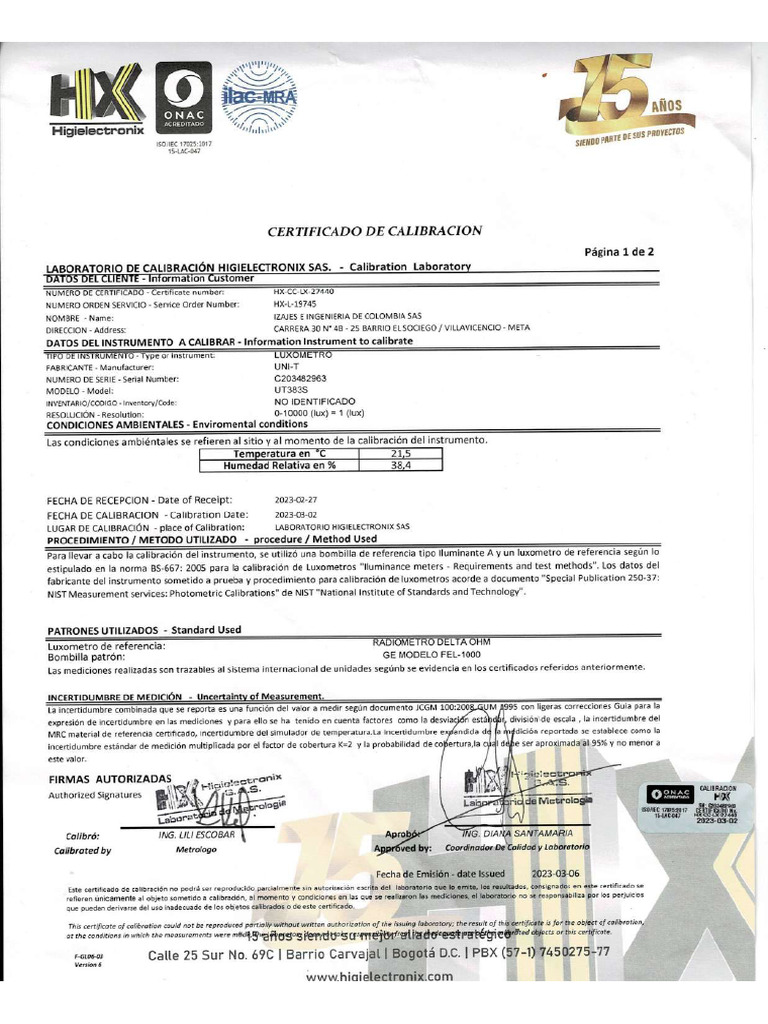 Luxómetro LUX-006 | PDF