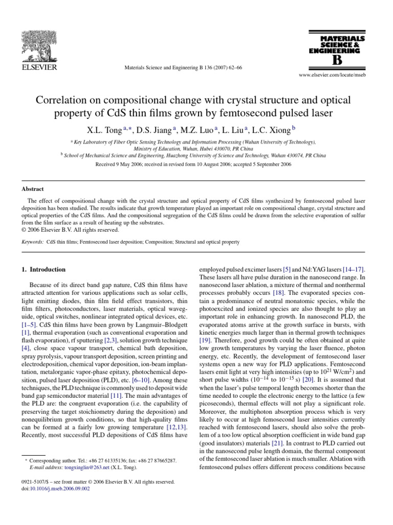 Correlation on compositional change with crystal structure and optical ...