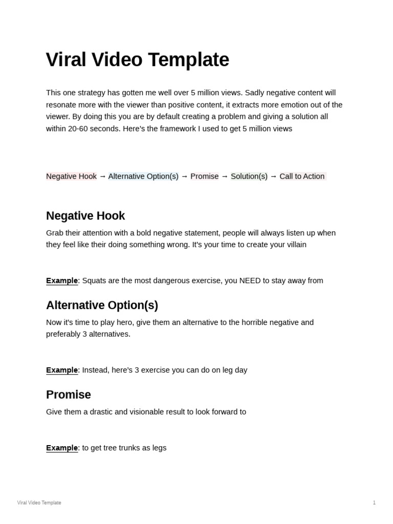 Viral Video Template | PDF | Weight Training