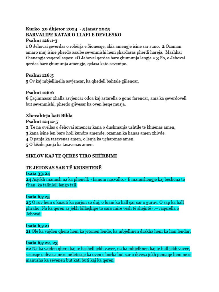 Kurko 30 Dhjetor - 5 Janar 2024 | PDF