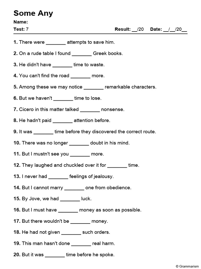 Fill-in-the-Blank Grammar Exercise | PDF