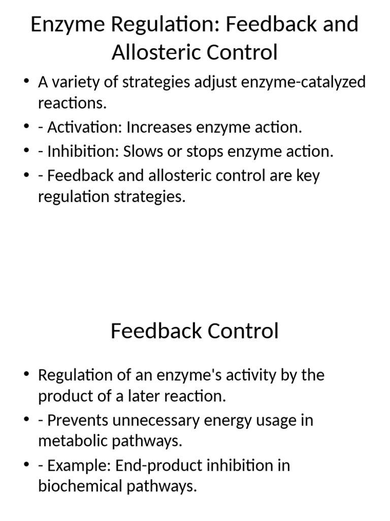 Enzyme Regulation Presentation | PDF