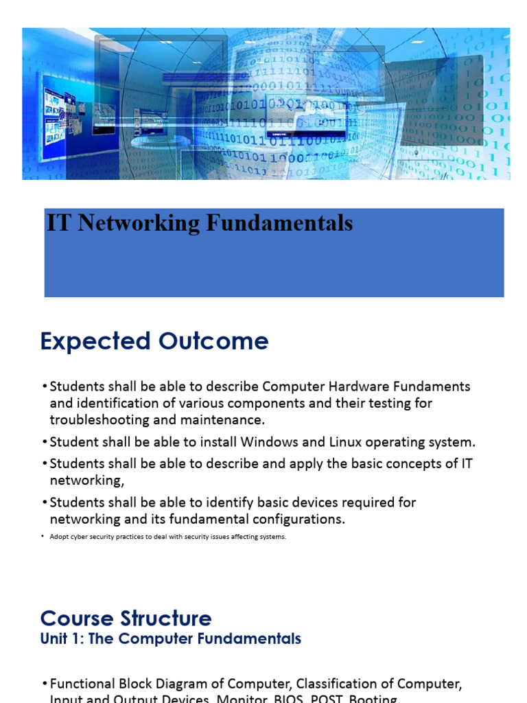 BA IT Networking Unit 1 Parta LMS | PDF | Computer Data Storage | Bios