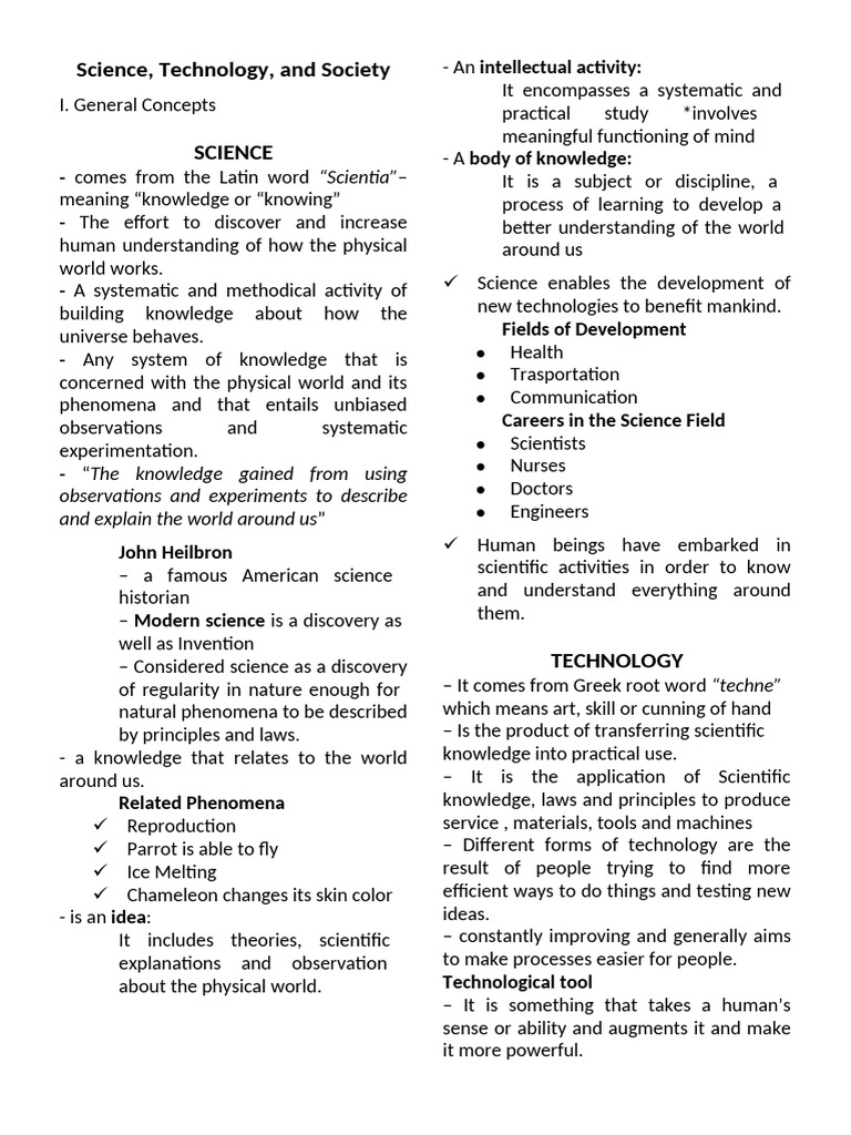 Understanding Science and Technology | PDF | Science | Knowledge