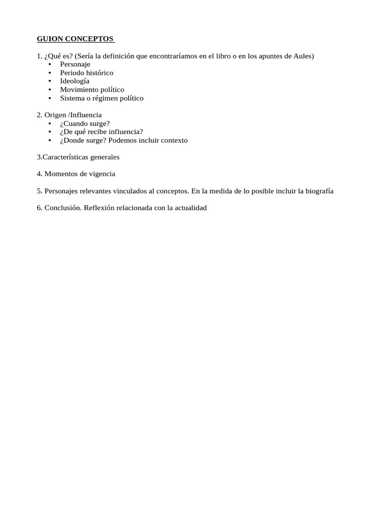 Guion para Análisis Histórico | PDF