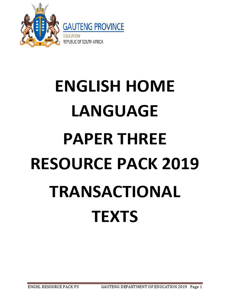 English Home Language Resource Pack 2019 | PDF | Email Spam