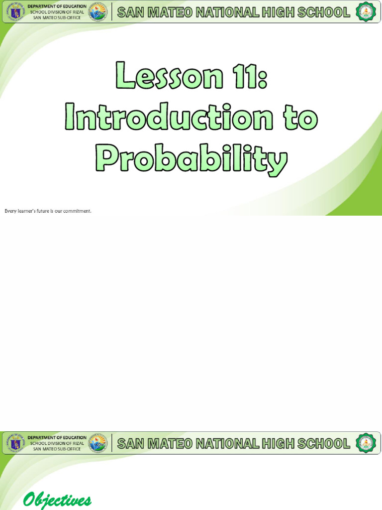Lesson 11 - Introduction To Probability | PDF