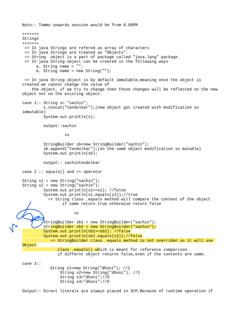 Java String Concepts and Examples | PDF | String (Computer Science ...