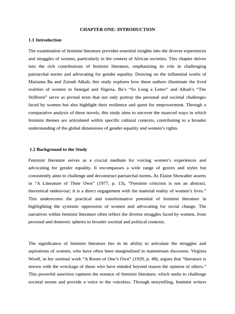CHAPTER 1. Kakangi A Comparative Study of Mariama Ba's So Long A Letter ...